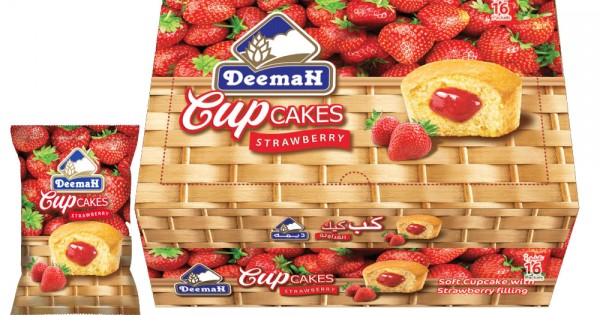 كب كيك بحشوة الفراولة كيك من ديمه 16 * 27 غ موديل 6285602000335