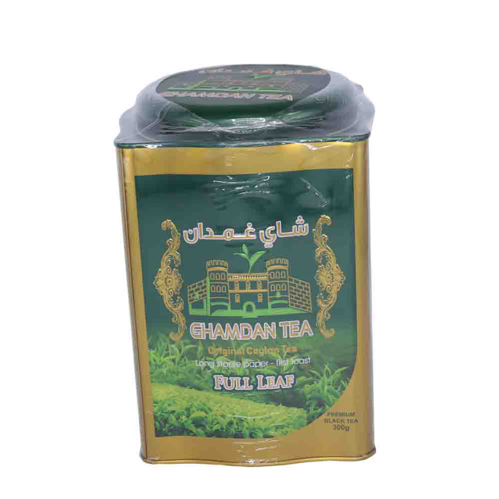 شاي غمدان أوراق اسود طويل التيلة 300 جرام شاهي سيلاني نخب اول