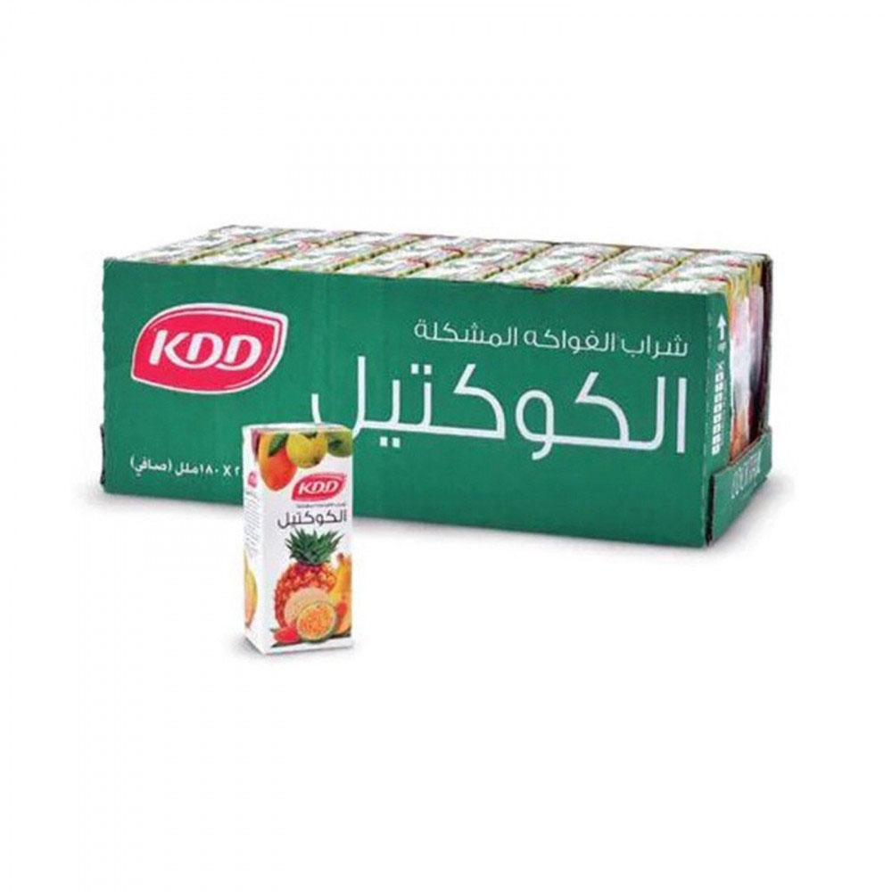 شراب الفواكة المشكلة نكتار الكوكتيل KDD كرتون 180 مل * 24 حبة موديل 6271002221722