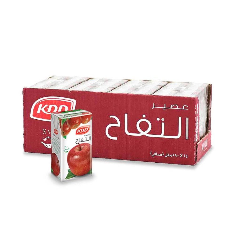 شراب عصير التفاح KDD كرتون 180 مل * 24 حبة موديل 6271002221128